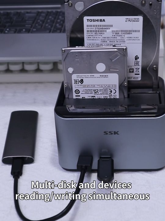 SSK Aluminum 4 in 1 HDD Docking Station 2.5 HDD Dock USB3.0 to SATA HDD ...
