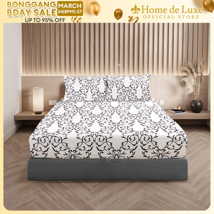 [Classic Collection 3in1] Home de Luxe 3in1 Bed Sheet Set - 1 Fitted ...
