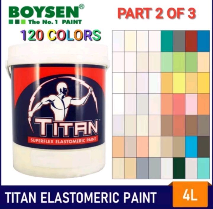 TITAN ELASTOMERIC PAINT WATERBASED FOR CEMENT PART 2 OF 3 1GALLON ...