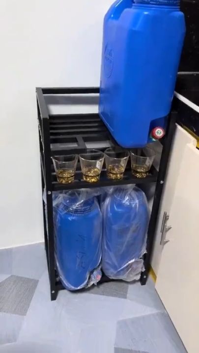 ZiinLife Water Container Rack Thickened Carbon Steel Water Gallon Rack ...