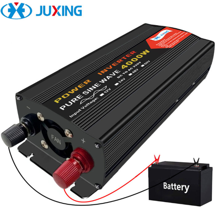 JUXING 3000W Power Inverter DC12V/24V to AC220V Pure Sine Wave Voltage ...