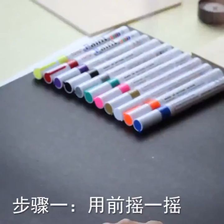 12 Colors Car Tire Rubber Tread Permanent Paint Marker Pen Waterproof ...