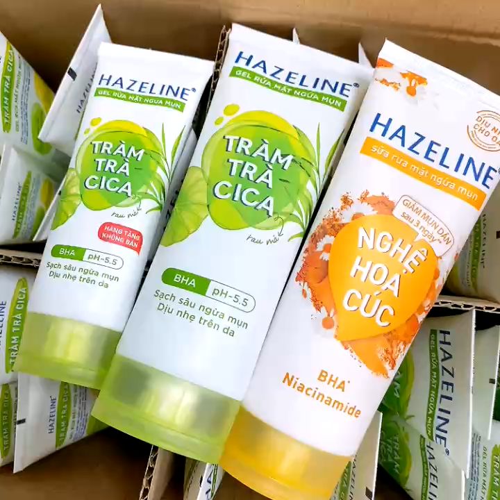 Chai rửa mặt nữ HAZELINE srm matcha,hoa cúc loại 50g/100g / 40g - Kim Beauty Shop | Lazada.vn