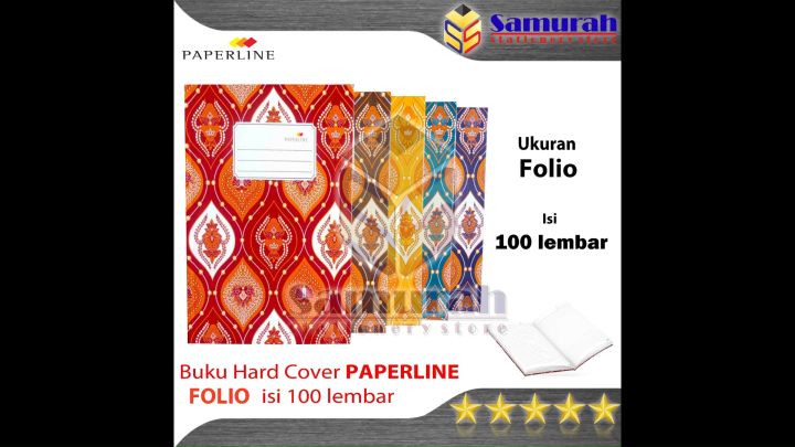 Buku Hard Cover Paperline Folio isi 100 lembar / Buku Akutansi PPL F4 ...