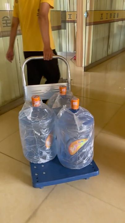 Flat cart pull van Foldable thickened silent flat cart household ...