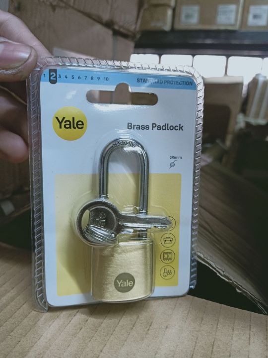 YALE LOCKS CLASSIC OUTDOOR USE PADLOCKS SOLID BRASS BODY ;HARDENED SH ...