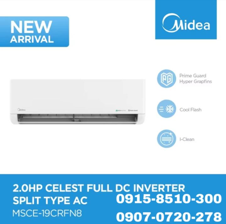Midea 2.0hp Celest Split Type Inverter Aircon | Lazada PH