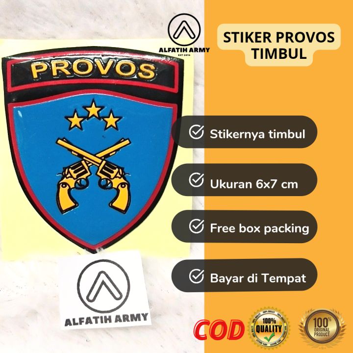 Stiker Logo Provos Polisi Timbul 3D 6x7 cm Kilap Tempel AlFatih Army ...