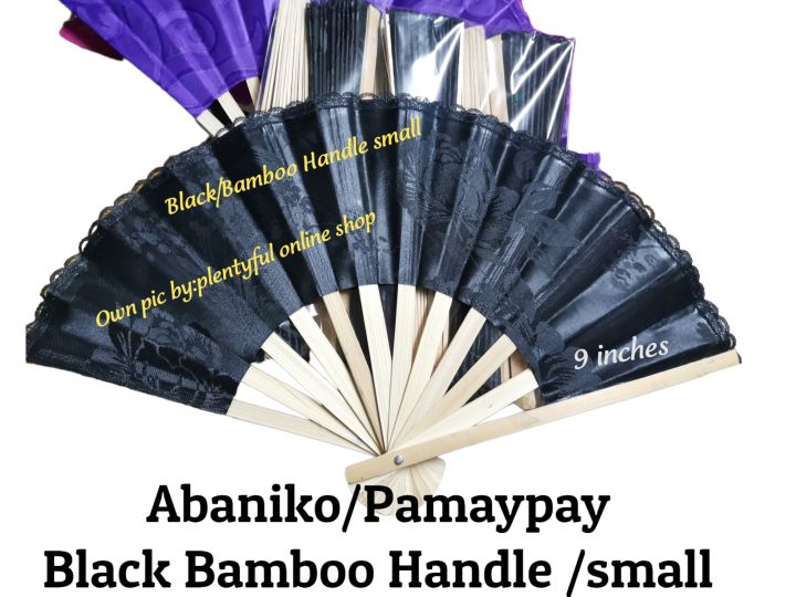 Abaniko o Pamaypay Small Bamboo Handle Satin Fan | Lazada PH