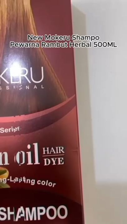 MOKERU Color Shampoo Argan Oil Dye Hair / Sampo Semir Herbal 500 ml ...