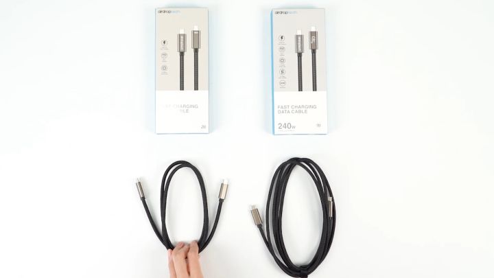 AIRDROPTECH 240W / 100W PD Type-C to Type-C Fast Charging Data Cable ...