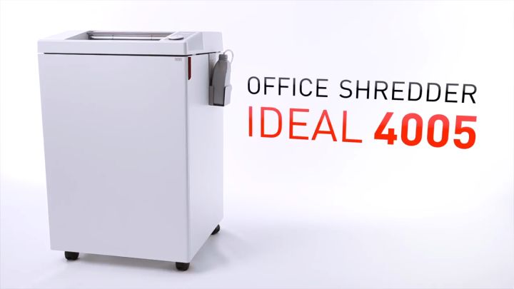 IDEAL 4005 S 6mm Oiler Heavy Duty A3 Straight Cut Non Stop Paper Shredder - 55 sheets (210L ...