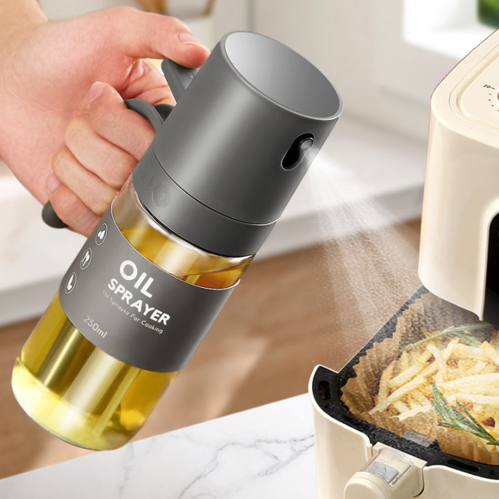 250ML Oil Spray Bottle Kitchen Household Glass Spray Oil Spray Pot ...