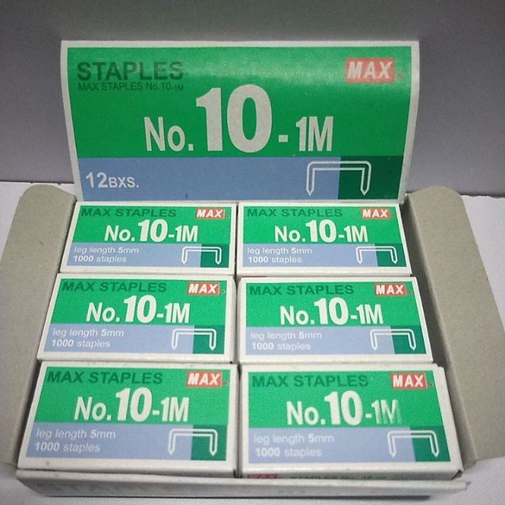 (12box/pack) NO.10- 1M MAX / PINOY STAPLES | Lazada PH