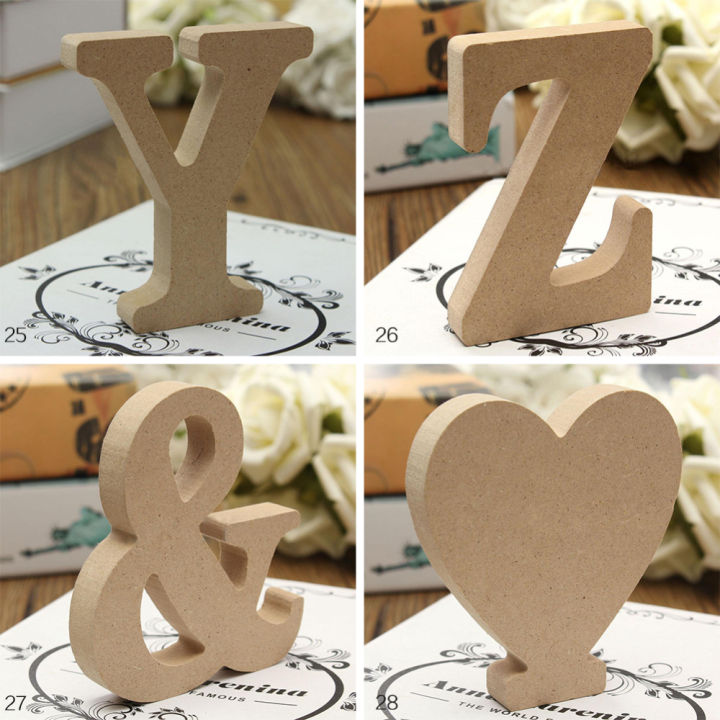 ABS 27 Alphabet Letter Huruf ABC Besar Hiasan Dinding Kayu Logo ...