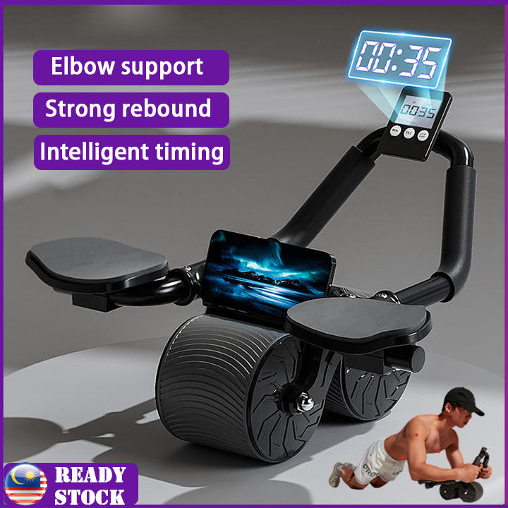 Ab Automatic Rebound Abdominal Roller wheel Exercise Abdominal Muscle Intelligent Timing Elbow ...