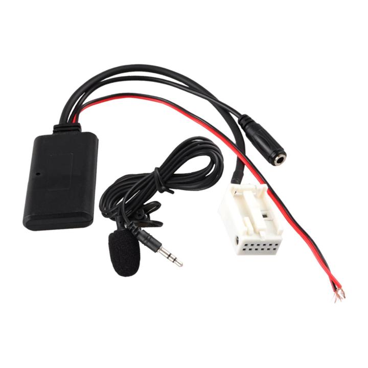 Car Bluetooth Module with Microphone Handsfree 12Pin Connector Auto AUX ...