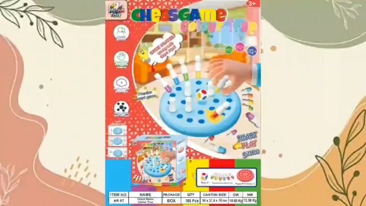 Mainan Edukasi Anak Catur Warna Memory Chess Colour Stick Board Game ...
