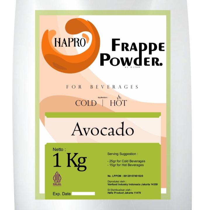 Minuman Bubuk Hapro Frappe Avocado 1kg | Lazada Indonesia