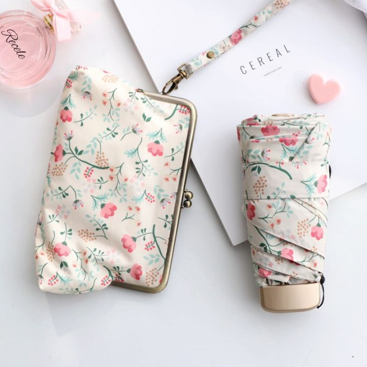 Ultra Short Elegant Top Grade Flower Umbrella Color Plastic Sun ...