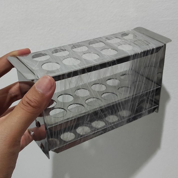 Rak Tabung Reaksi Stainless 12 Lubang Diameter Lubang 18mm | Lazada ...