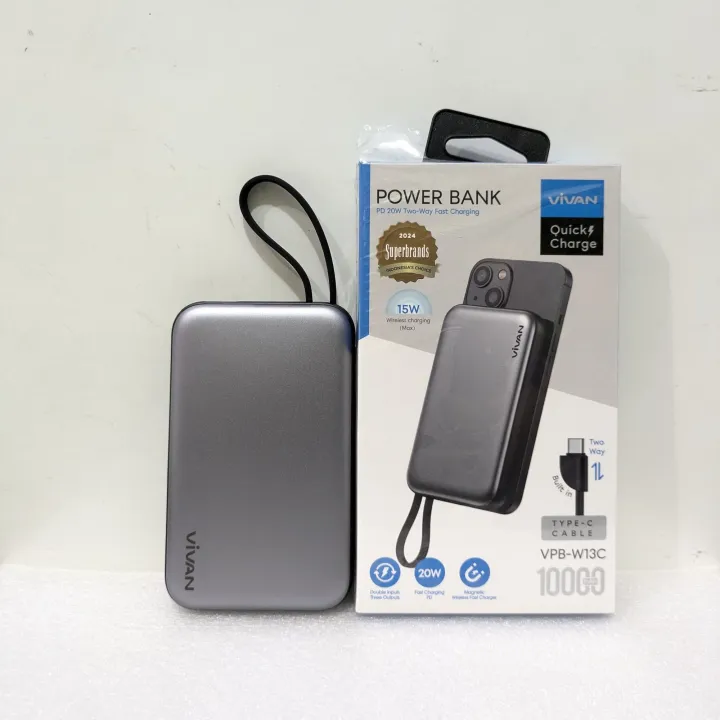 VIVAN VPB-W13C POWER BANK 10000mAh PD 20W Two-Way Fast Charging 20W ...