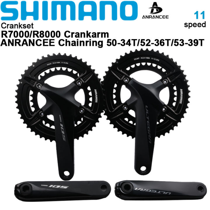SHIMANO 105 R7000 ULTEGRA R8000 Crankarm 11 Speed With ANRANCEE 50-34T ...