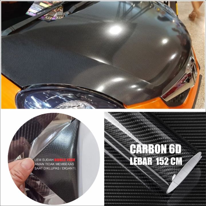 Skotlet Cap Mobil Scotlite Cap Mobil Carbon 6D Lebar 150 | Lazada Indonesia