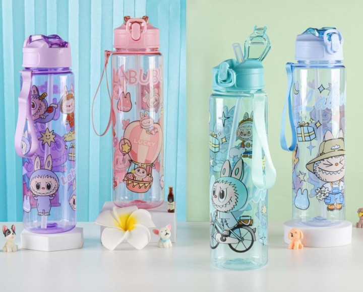 Botol Minum Anak Anak Motif Karakter Labubu 900ml Viral | Lazada Indonesia