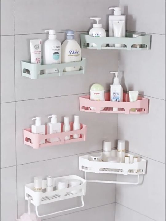 TOMET Plastic Bathroom Shelf Organizer Storage Rack Wall Storage ...