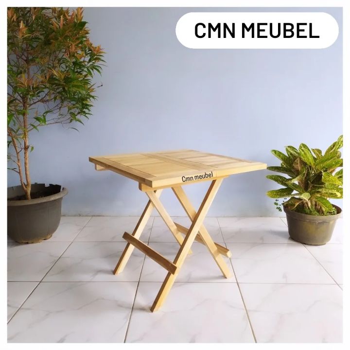 Meja Piknik Lipat Kayu Jati Mentahan | Lazada Indonesia
