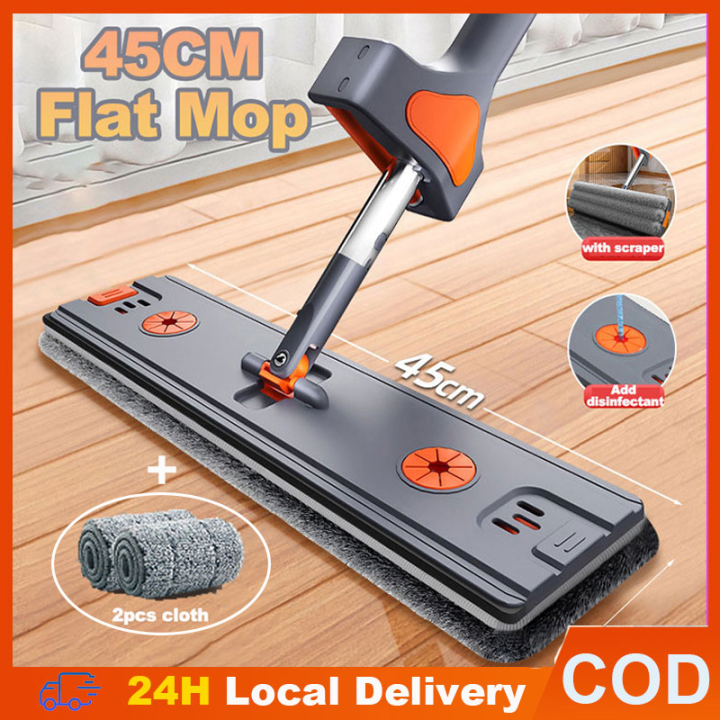 45CM Extra Large Flat Mop 360 Degree Rotating Mop Floor Cleaning ...