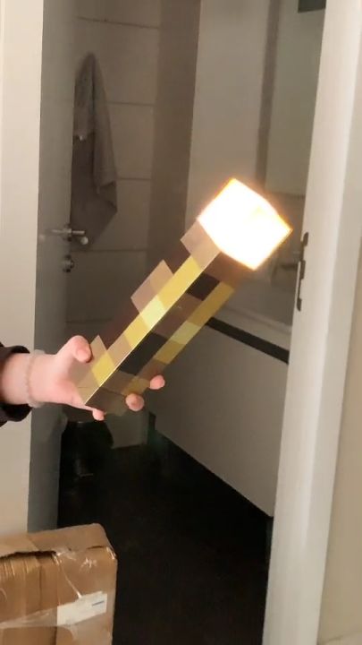 Lumens 12.6 Inch Minecraft toy Torch Lamp with Wall Mountable, LED ...