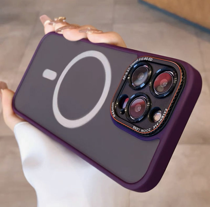 CrashStar MagSafe Leica Camera Matte Skin-friendly Hard Shockproof Phone Case For iPhone 15 14 ...