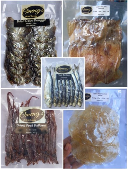 Bestsellers Dried Seafoods DANGGIT, PUSIT, TUYO, FISH TAPA in 100g ...