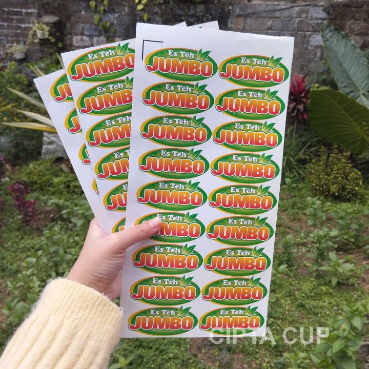 Sticker Label Cup Minuman Es Teh Jumbo | Lazada Indonesia