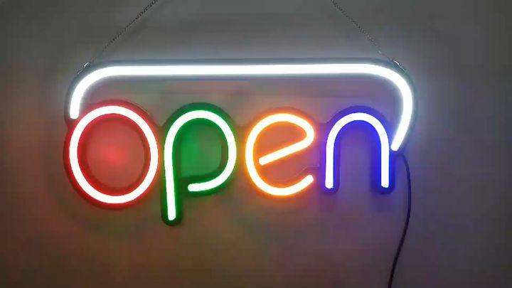 NEON LIGHTS SIGNAGE Open Signage With 12V Controller Ultra Bright LED ...