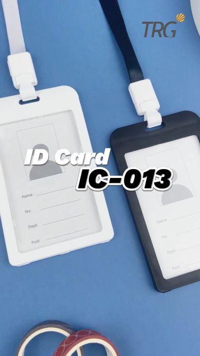 TRG Name Tag Portrait ID Card Clear Lanyard Transparan IC-013 - Tanda Pengenal Nama Plastik TRG ...