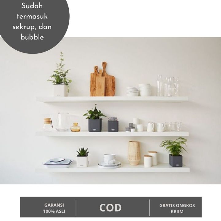 Ambalan Dinding Panjang 120cm Rak Dinding Minimalis | Lazada Indonesia