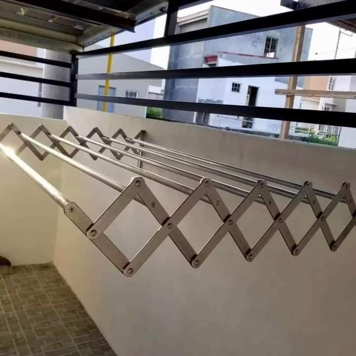 Wall Mounted Sampayan Retractable 6-Pole Heavy Duty (1 meter) | Lazada PH