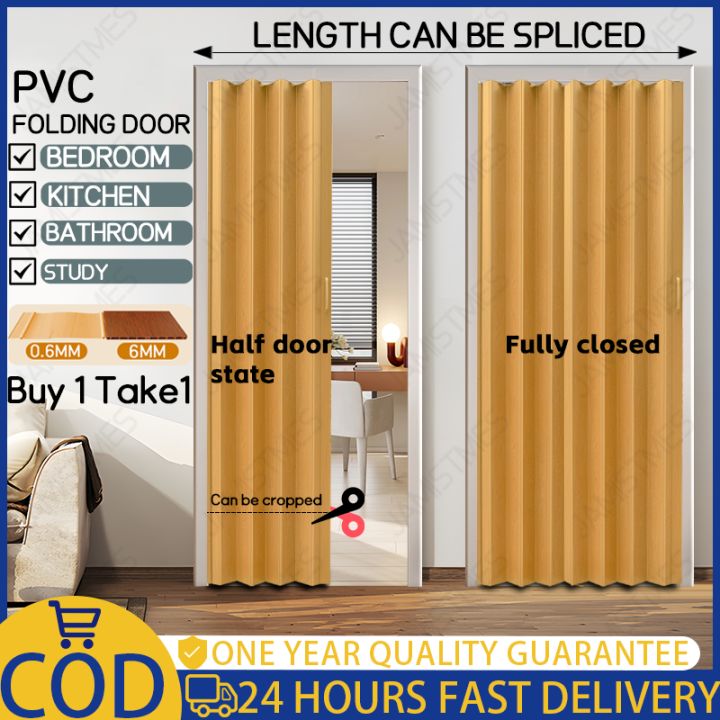 PVC Sliding door PVC Folding Door Household Partition Sliding Doors Accordion Folding Sliding ...