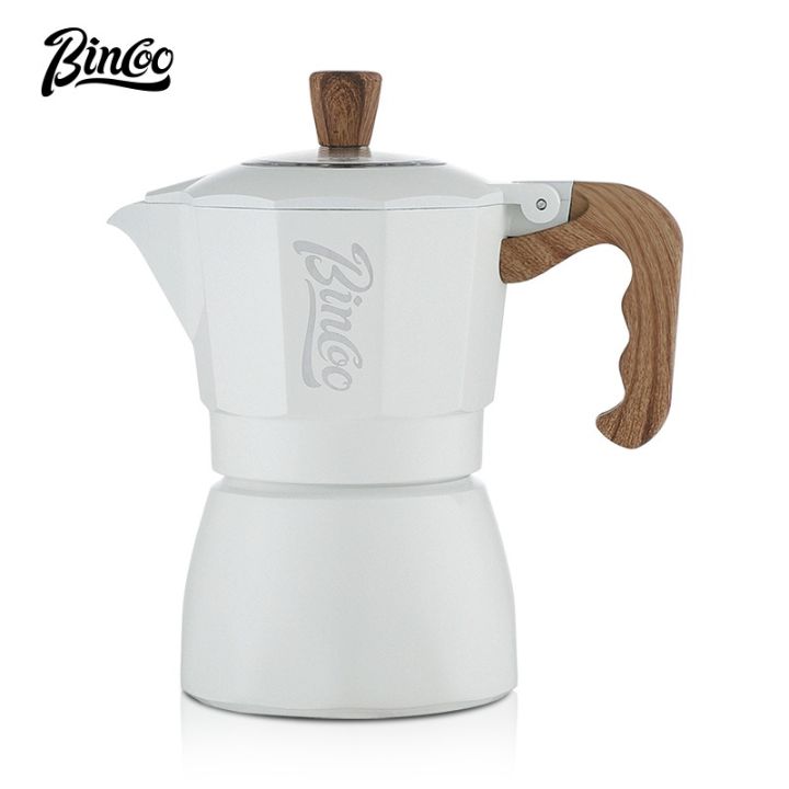 Bincoo ชุดเหยือกมอคค่าวาล์วคู่หม้อกาแฟโมก้า,หม้อต้มกาแฟขนาดเล็กสไตล์อิตาลีสำหรับทำอาหารเครื่องชง ...