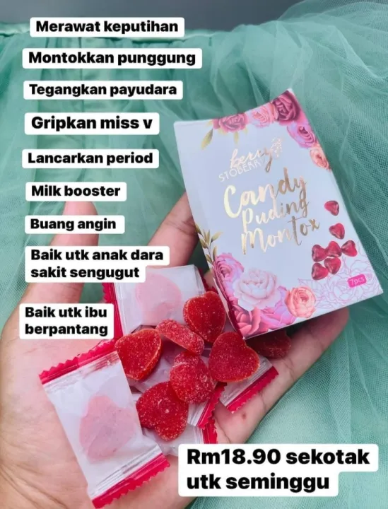 HOT VIRAL BERRY STOBERRY CANDY PUDING MONTOX 💯% ORIGINAL HQ | Lazada