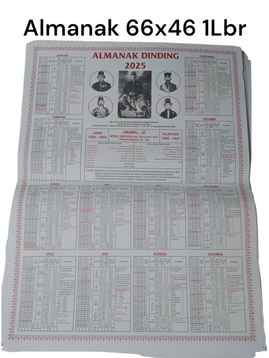 Almanak Dinding Kalender Mangsa Jawa Dan Wuku 2025 | Lazada Indonesia