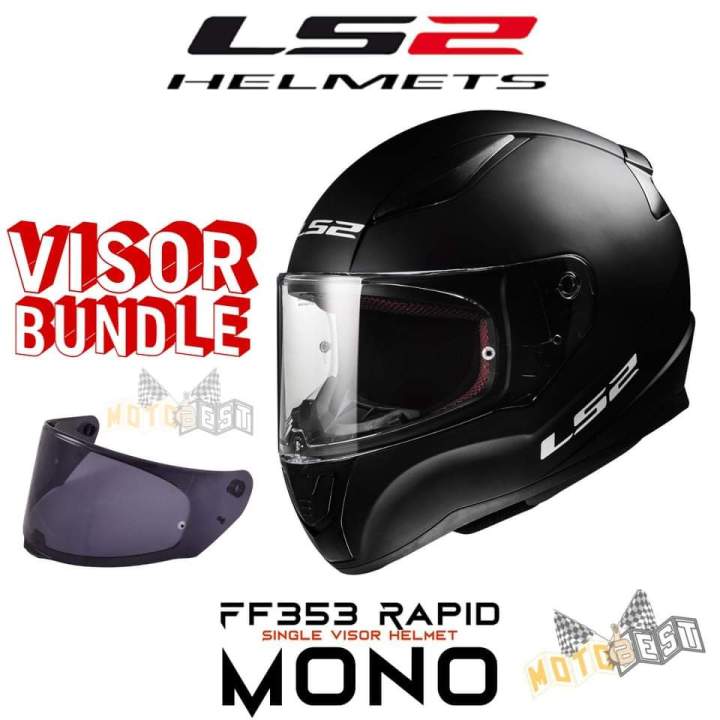 LS2 FF353 Rapid Mono Fullface Helmet w/ Visor Bundle | Lazada PH