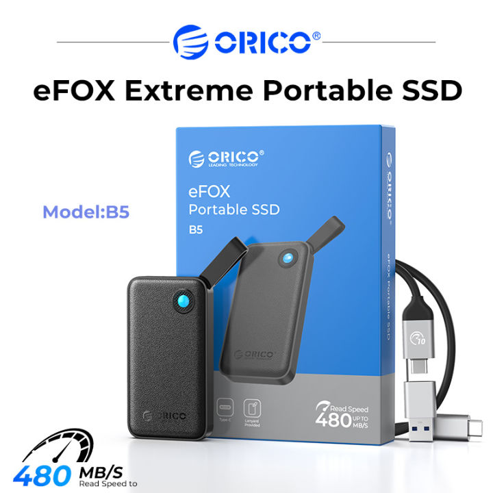 ORICO eFOX Portable SSD 512GB 1TB 2TB 5Gbps USB 3.2 for Andriod Mobile Windows Mac Lightweight ...