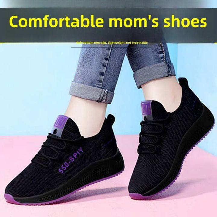 Old Beijing Cloth Shoes Women's Comfortable Soft Bottom Mom Shoes ...