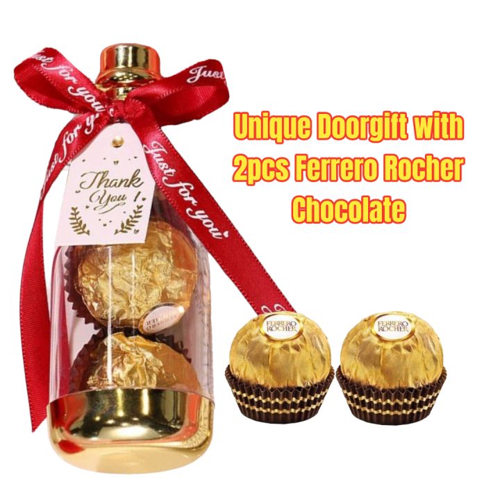Doorgift with Ferrero Rocher Chocolate | Cute Champagne Bottle gift min ...