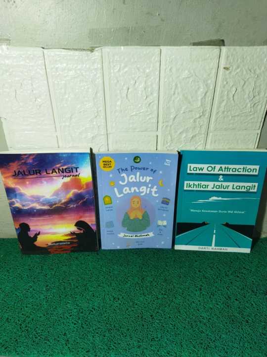 paket isi 3 Buku: jalur langit journal,the power of jalur langit &law of attraction dan ikhtiar ...