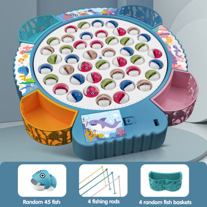 Kmoist แผ่นตกปลาหมุนได้อเนกประสงค์,แผ่นของเล่นตกปลาไฟฟ้าตุ๊กตาของขวัญของเล่นการศึกษาปฐมวัย ...